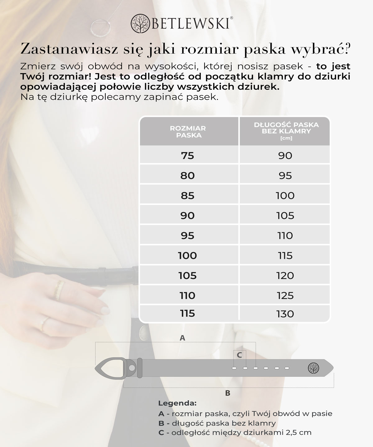 Skórzany pasek damski CLARA LIC30-D1-ZL CZARNY | Sklep internetowy ...